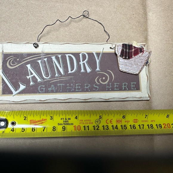 Bath | Rustic Laundry Sign With Wire Hanger | Poshmark